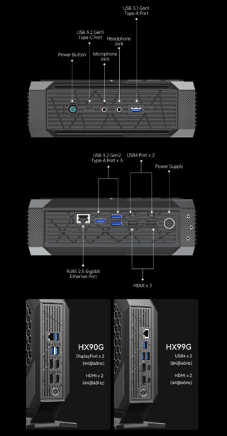 Minisforum HX99G － CPUにRyzen 9 6900HX、GPUにRadeon RX6600Mを搭載するハイエンドクラスのミニPC