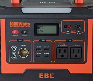 EBL ポータブル電源 MP1000 レビュー － アウトドア向きのデザインがカッコいい！容量999Whのポータブル電源