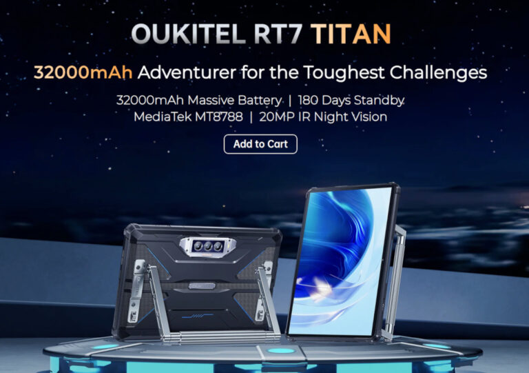 OUKITEL RT7 Titan 4G － 最強のタフネスタブレットにスペックダウン版が追加！でも32,000 mAhのバッテリーは健在です